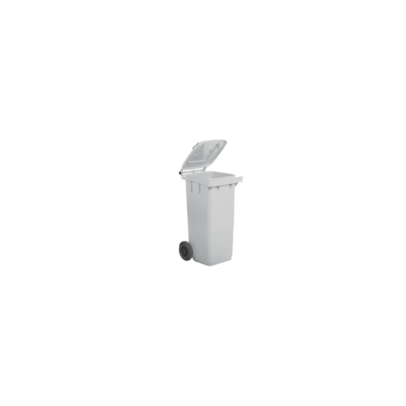Bidone carrellato 120Lt bianco per raccolta differenziata