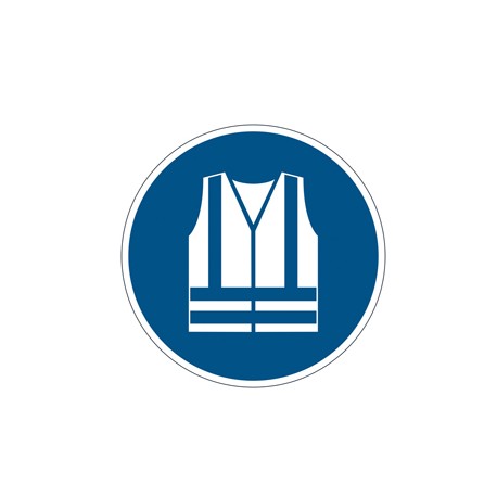 Pittogramma adesivo da terra "DPI Gilet" Ø 43cm 1735 Durable